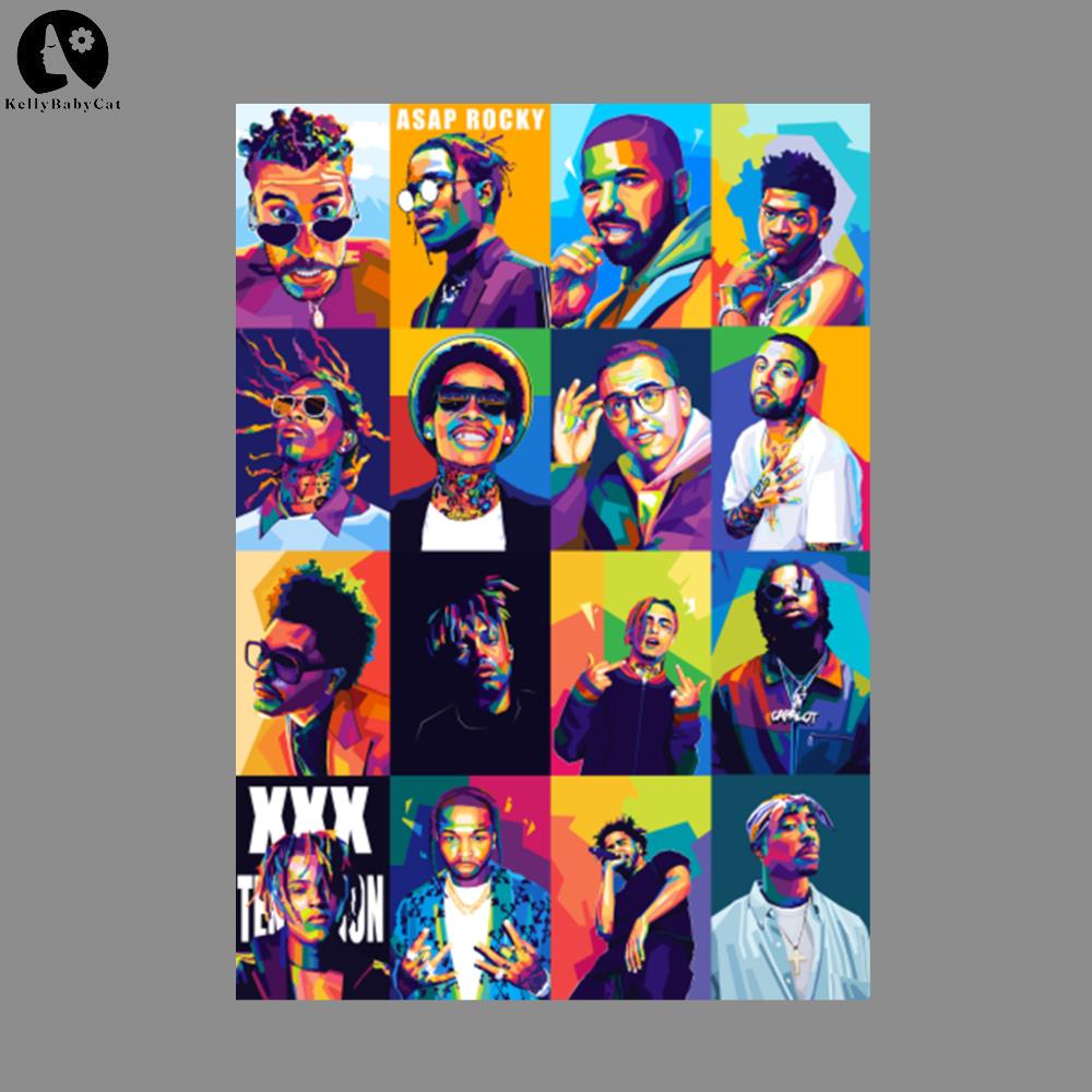 Rappers Collection Wpap Pop Art Musican PNG download | Inspire Uplift