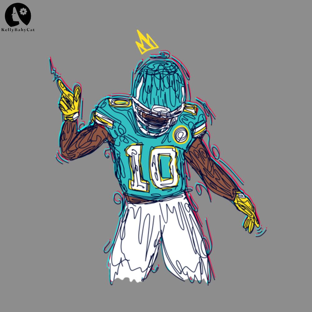 Tyreek Hill cheetah 10 Red Football PNG download | Inspire Uplift