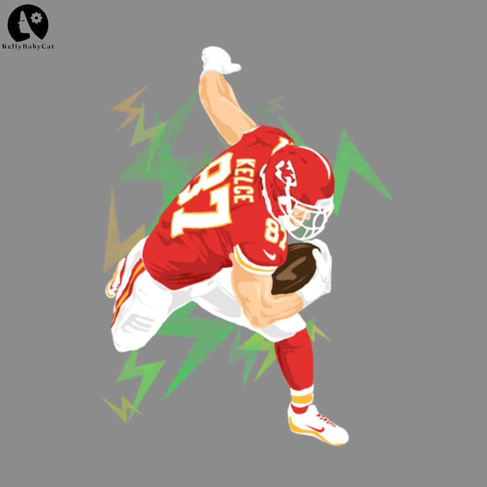 Travis Kelce Zeus Blast Football PNG download | Inspire Uplift