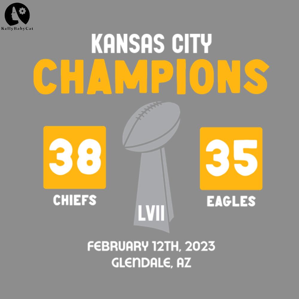Kansas City Champions LVII Scoreboard Football PNG download | Inspire ...