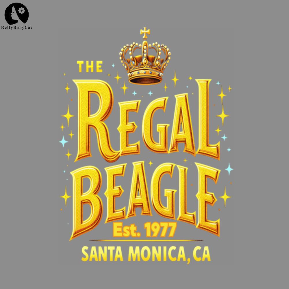 The regal beagle Santa Monica Threes Company PNG | Inspire Uplift