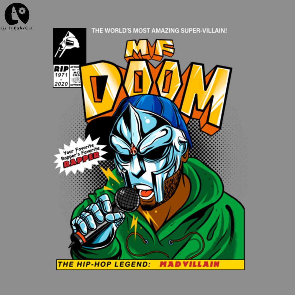 MF DOOM Comic cover Tribute Threes Company PNG | Inspire Uplift