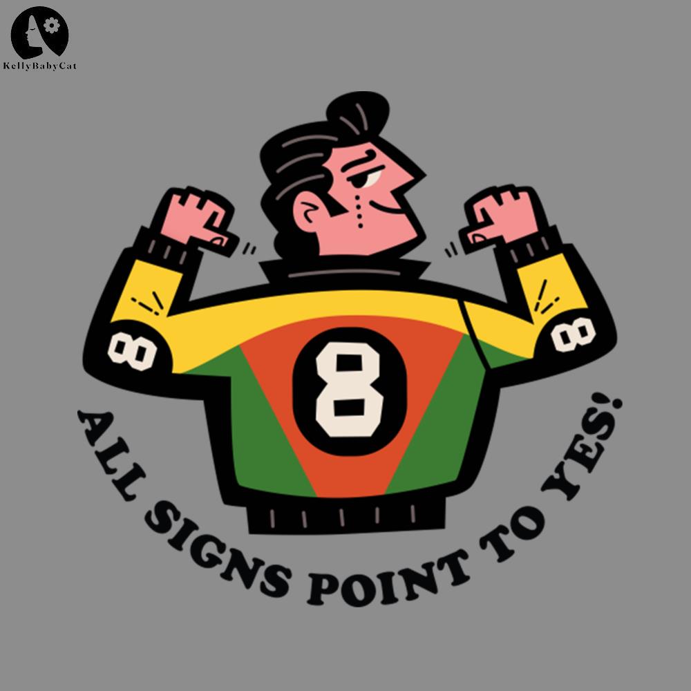 8 Ball All Signs Point To Yes Threes Company PNG | Inspire Uplift