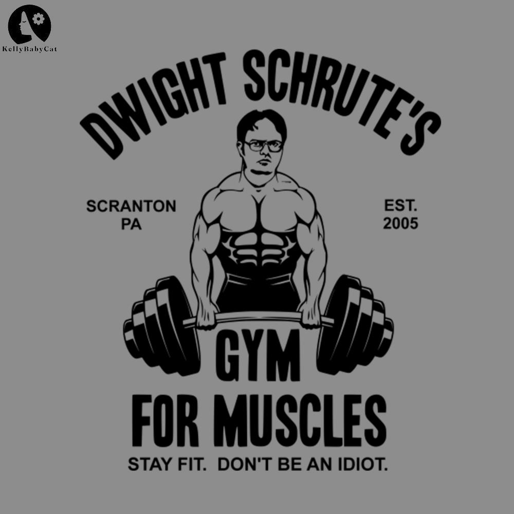 Dwight Schrutes Gym For Muscles Threes Company PNG | Inspire Uplift