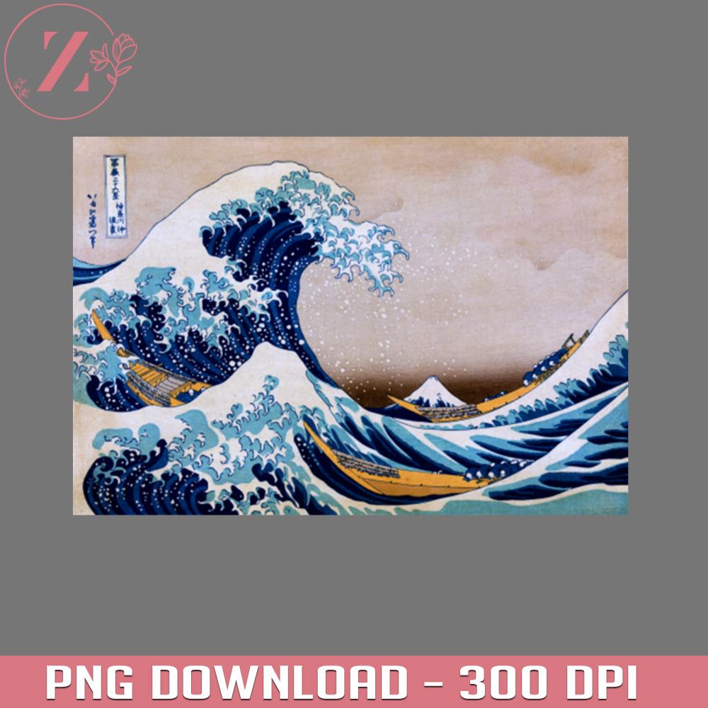 Hokusai Great Wave Off Kanagawa Anime PNG | Inspire Uplift