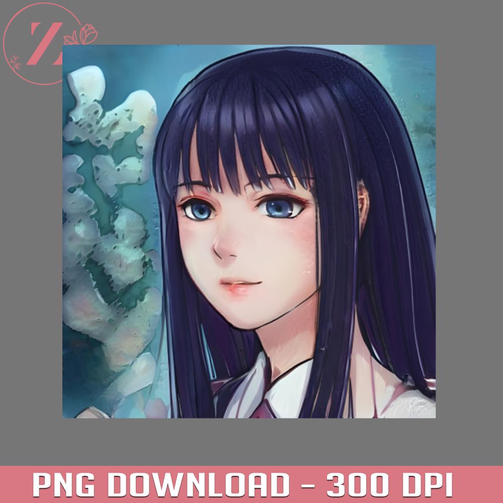 Sad Anime Girl With Black Hair Anime Png Inspire Uplift 5518