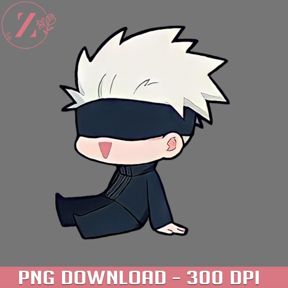 Cool Anime Chibi Gojo SitDown 8092PNG Manga PNG download | Inspire Uplift