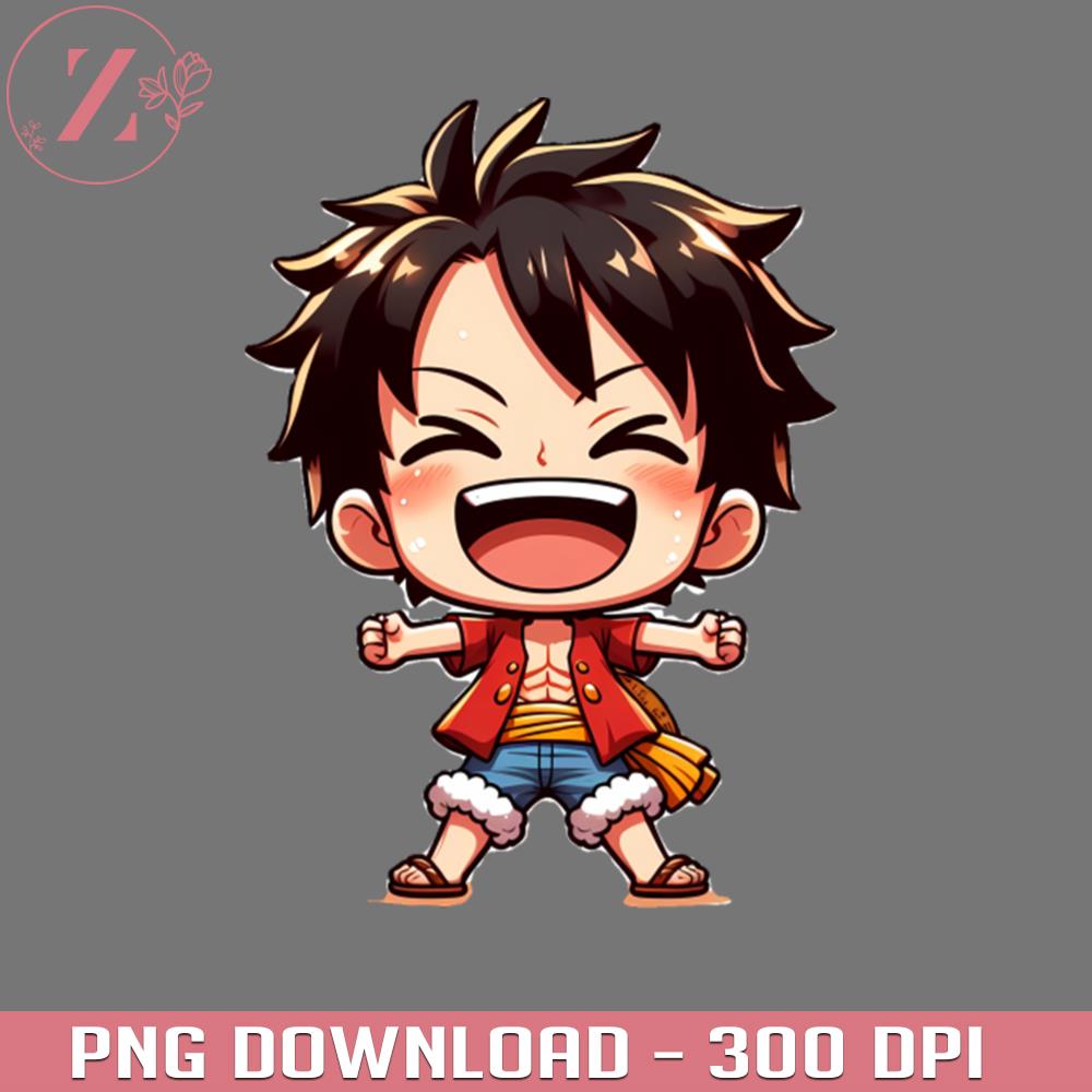 Chibi Luffy with wide grin Anime PNG One Piece PNG download | Inspire ...
