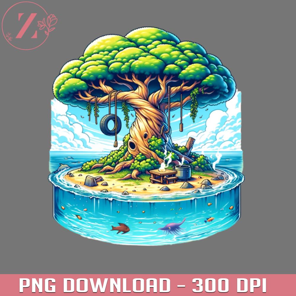 Tree of Knowledge Oharas Oasis in One Piece Anime PNG One Pi - Inspire ...