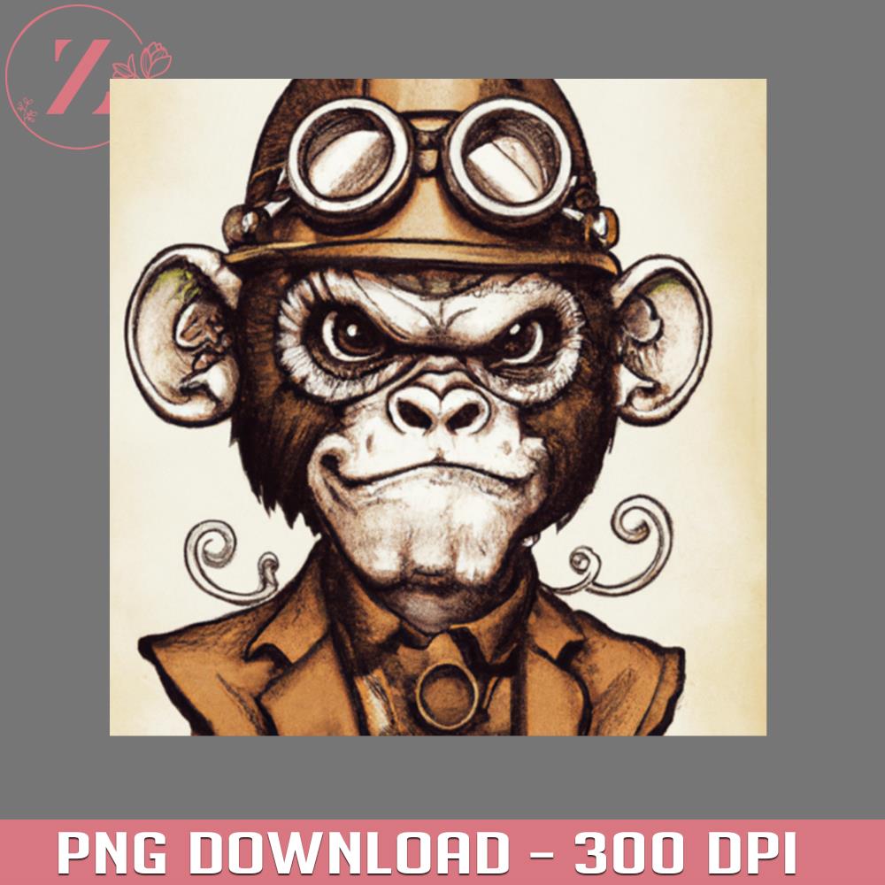 Steampunk Chimp Poacher Hunter Hunter Anime PNG download | Inspire Uplift