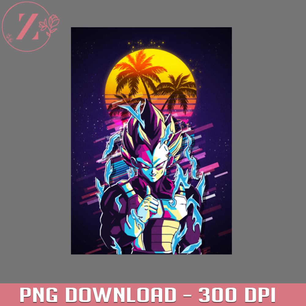 Vegeta Retro80s Anime PNG Dragon Ball PNG download | Inspire Uplift