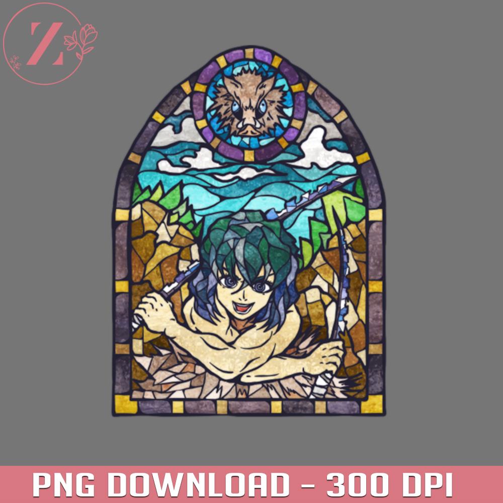 Anime Illustration Inosuke Demon Slayer Stained Gla Anime Da | Inspire ...