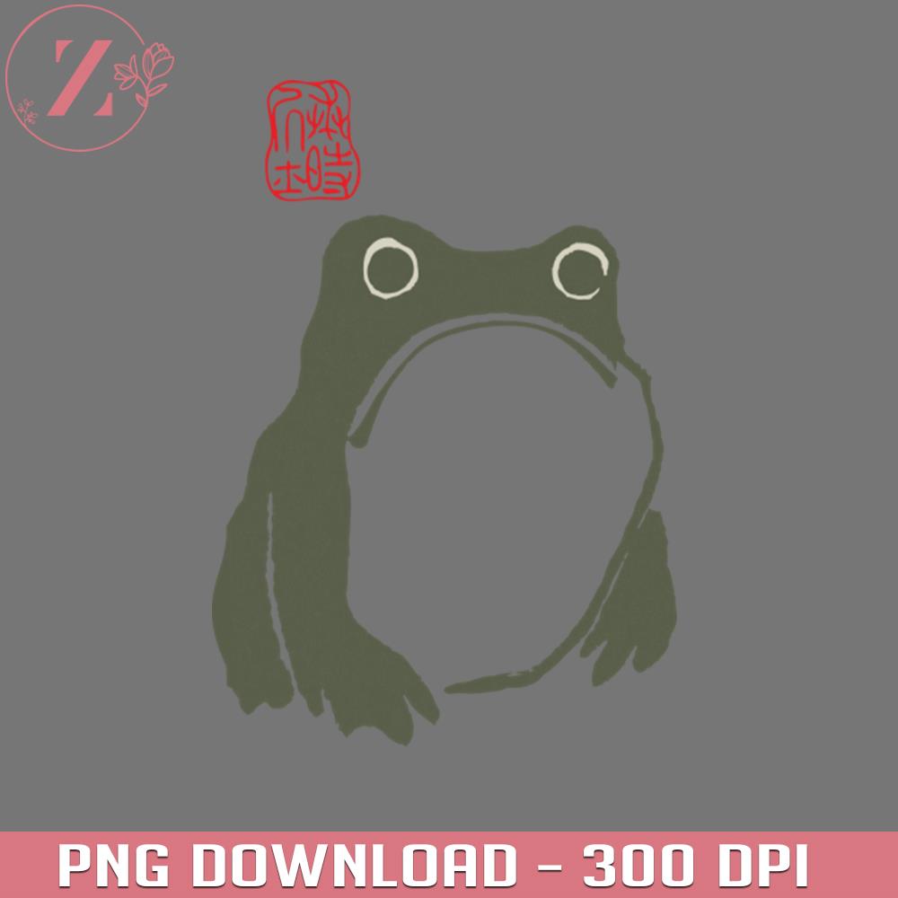 Matsumoto Hoji woodblock print Grumpy frog toad Anime Cowboy | Inspire ...