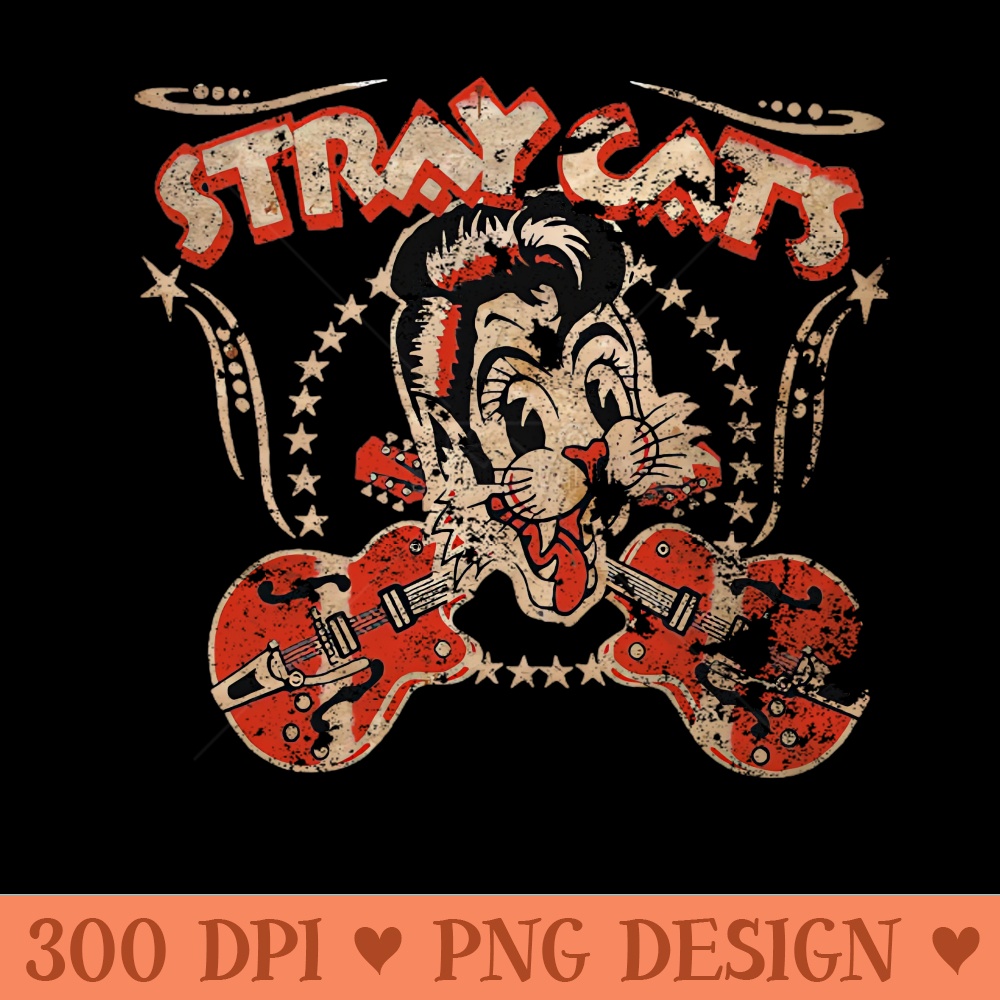 STRAY CATS VINTAGE EXCLUSIVE - Digital PNG Files | Inspire Uplift