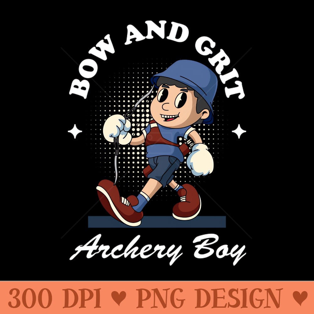 Archery Boy Retro Mascot - Digital PNG Graphics | Inspire Uplift