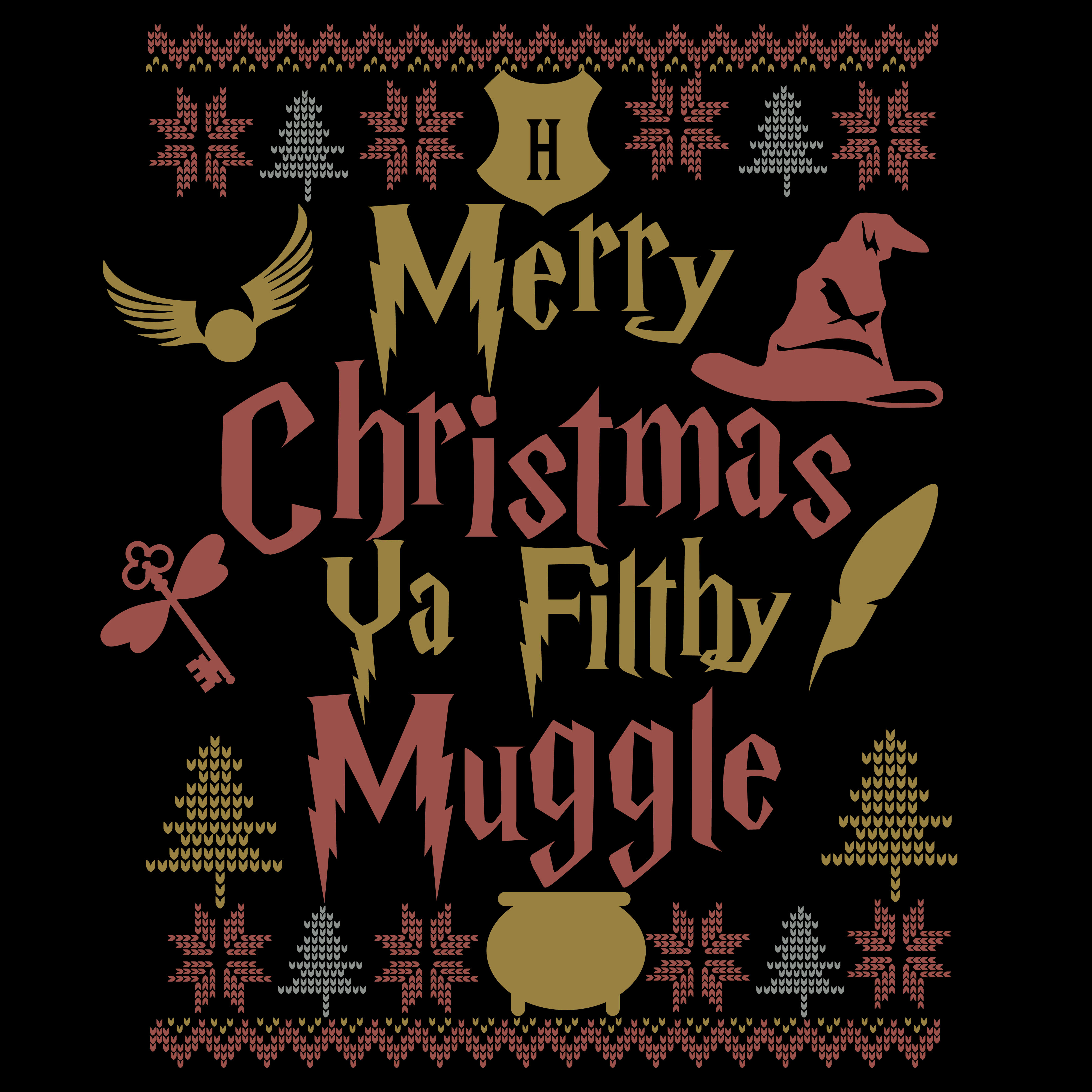 Harry potter merry christmas ya filthy muggle SVG EPS DXF PN | Inspire ...
