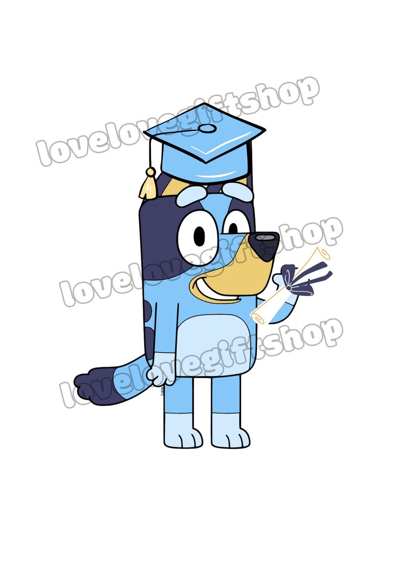 Bluey Graduation PNG - Inspire Uplift