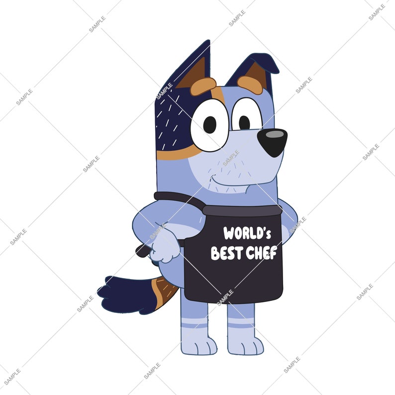 World's Best Chef Png, Bluey Cartoon Png, Bandit Png, Bluey | Inspire ...