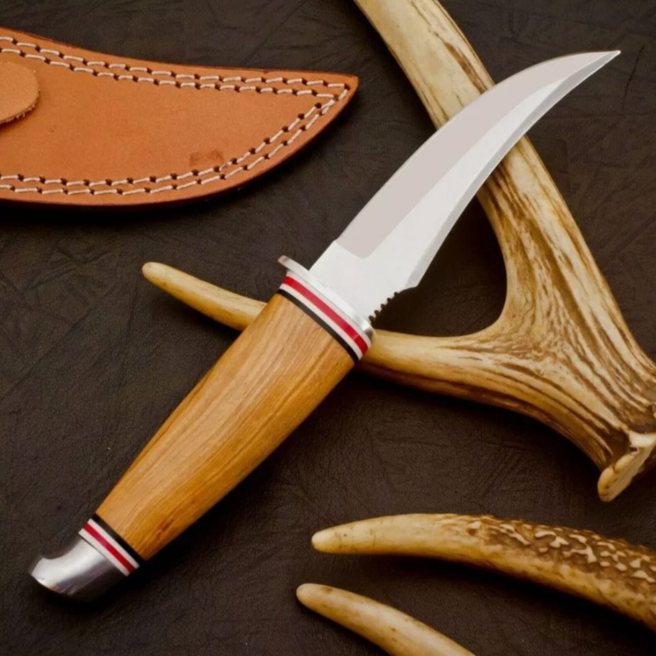 Custom Handmade High Chrome Steel Knife Kao Wood Handle with | Inspire ...