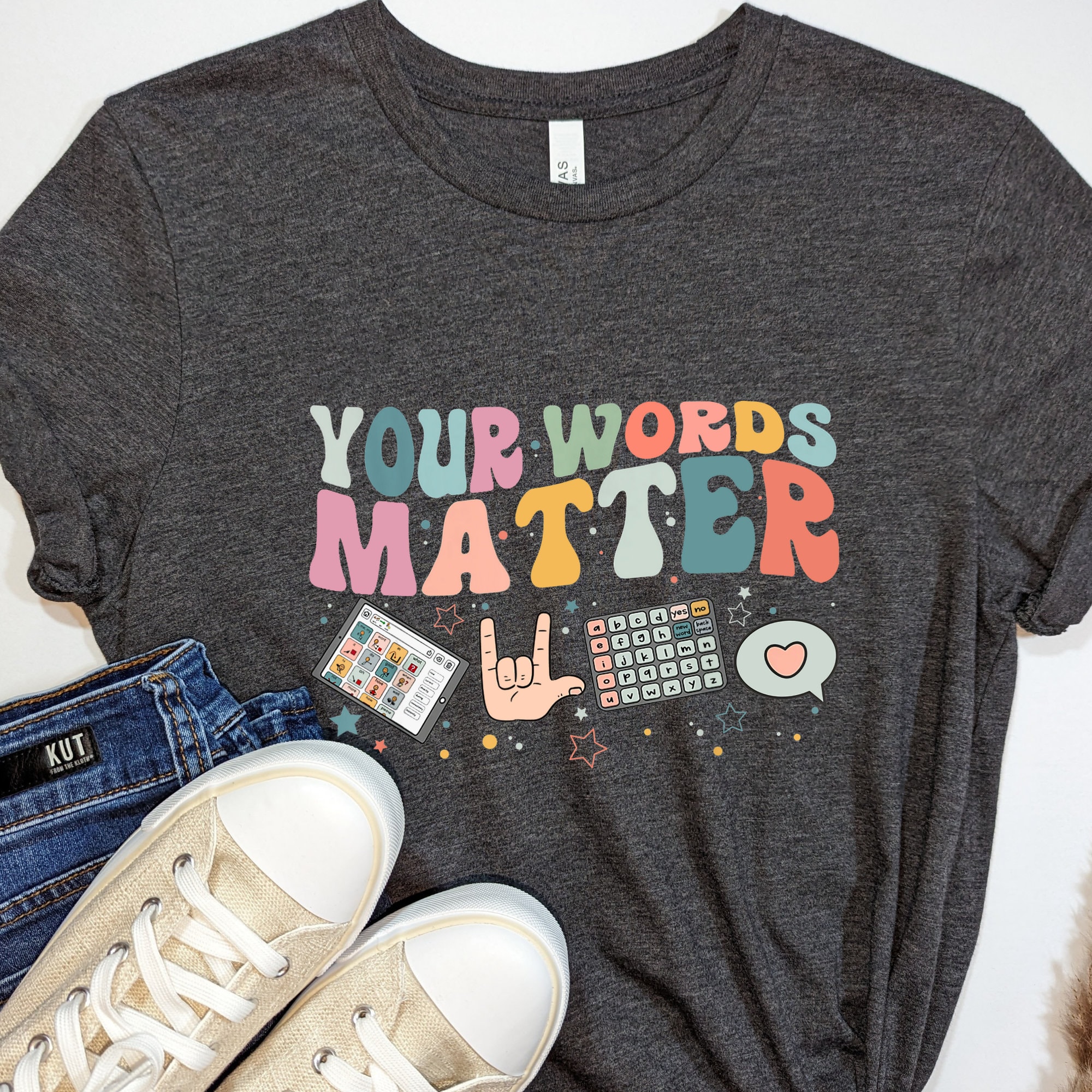 Your Words Matter Shirts, AAC SPED Teacher Inclusion Tshirt, | Inspire Uplift