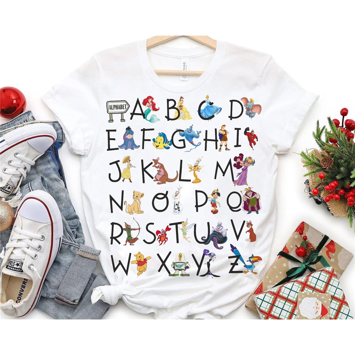 Disney Alphabet Characters From A To Z Shirt | Disney Teache - Inspire ...