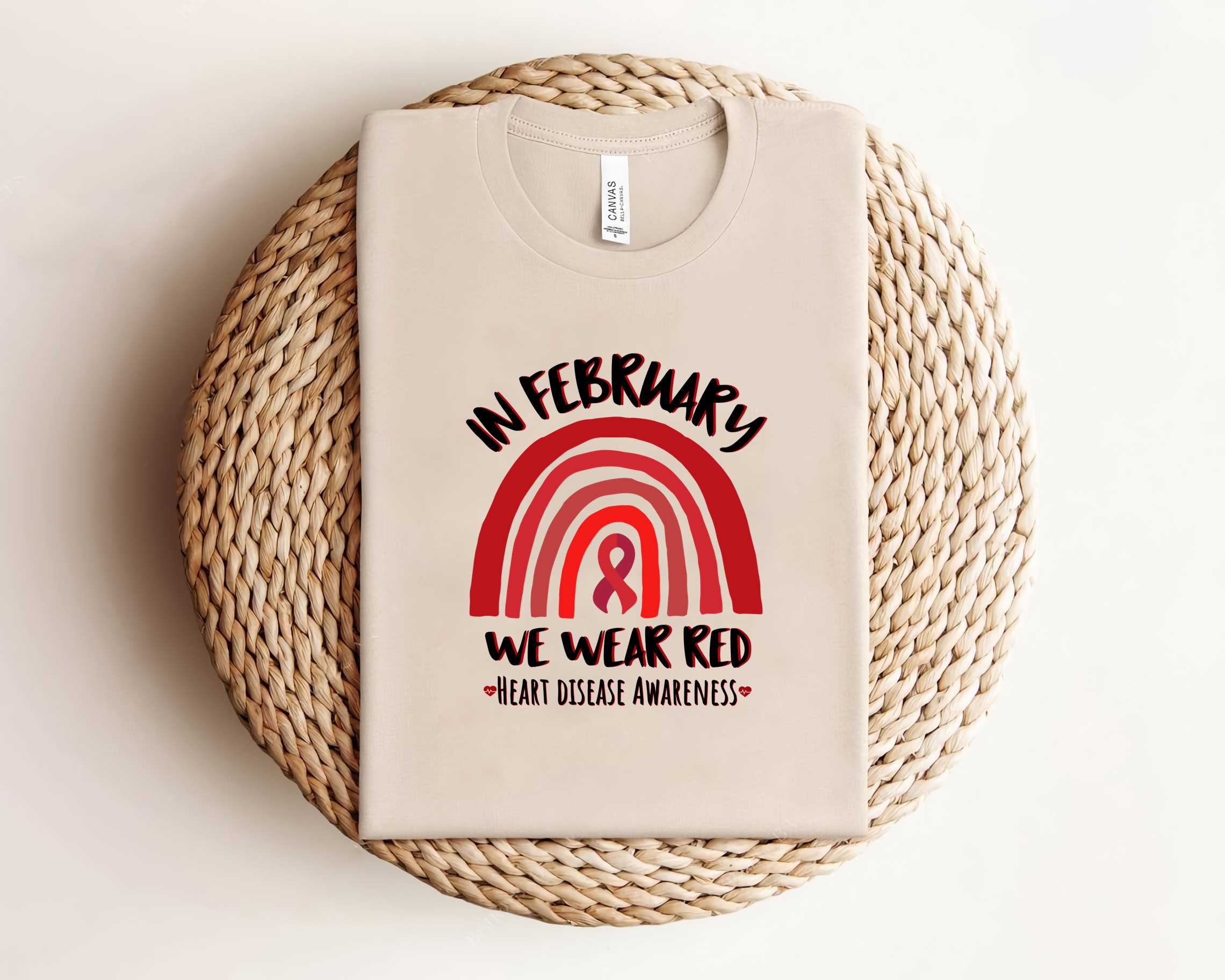 In February We Wear Red Ribbon Shirt - Inspire Uplift