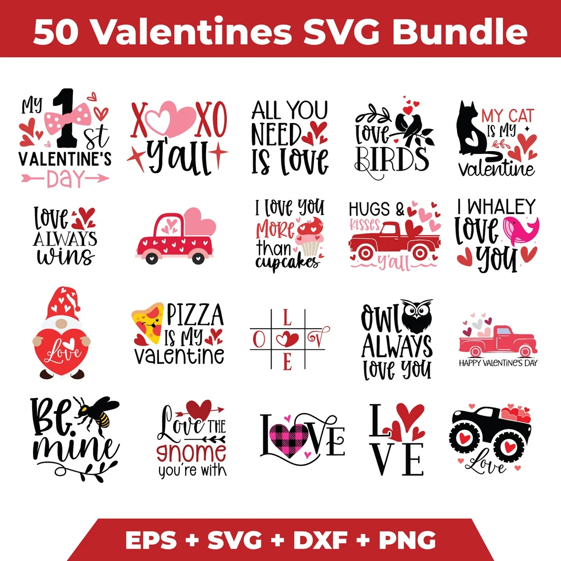 VALENTINE MEGA BUNDLE 50 Designs Valentines svg Bundle Valen | Inspire ...