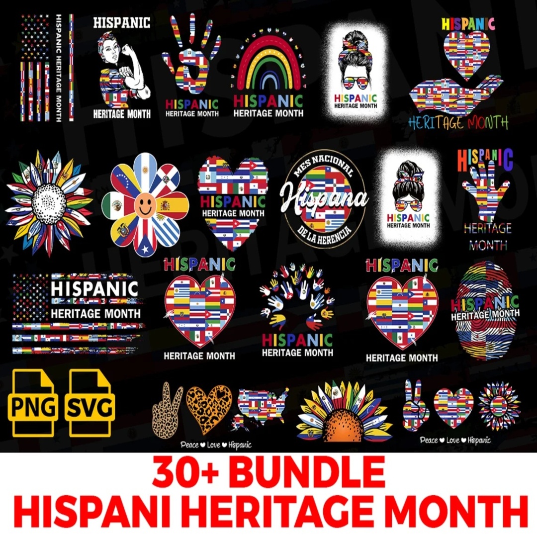 National Hispanic Heritage Month SVG Hispanic Heritage Month | Inspire ...