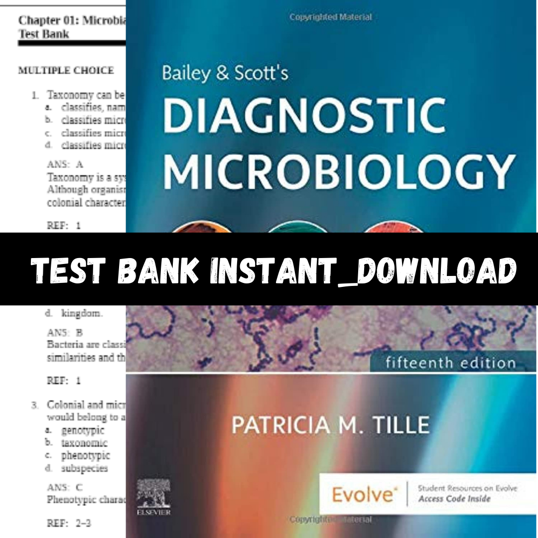 Test Bank for Bailey and Scott's Diagnostic microbiology 15t | Inspire ...