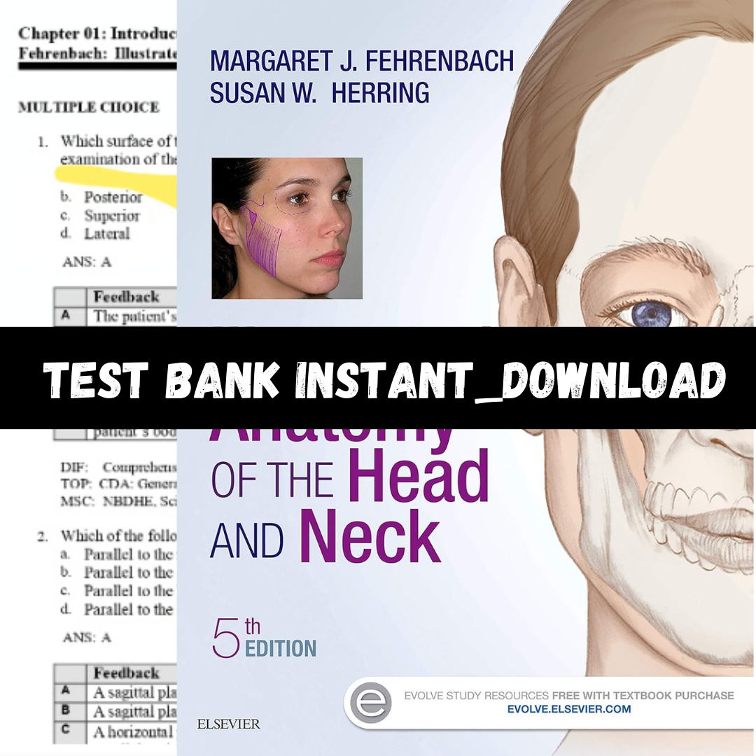 Test Bank for Illustrated Anatomy of the Head and Neck 5th E | Inspire ...