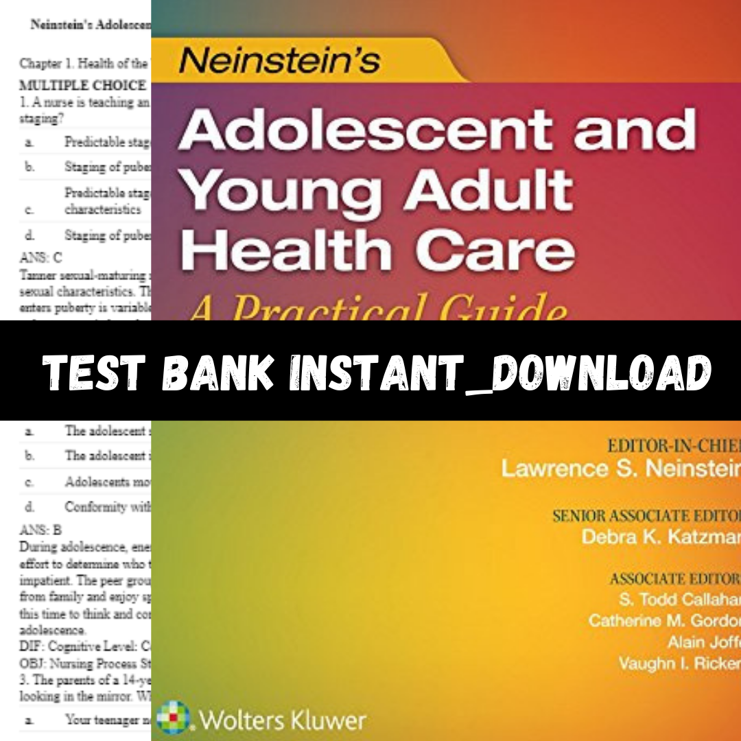 Test Bank for Neinstein's Adolescent and Young Adult Health - Inspire ...