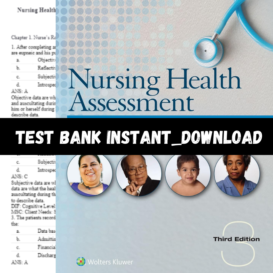 Test Bank for Nursing Health Assessment A Best Practice Appr | Inspire ...