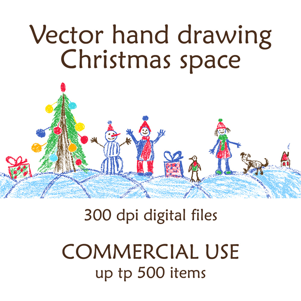 Christmas background Kids hand drawn crayon, pencil art Boy, | Inspire ...