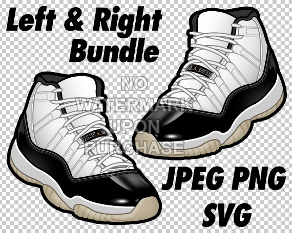 Air Jordan 11 Gratitude in JPEG PNG SVG digital sneaker art | Inspire ...