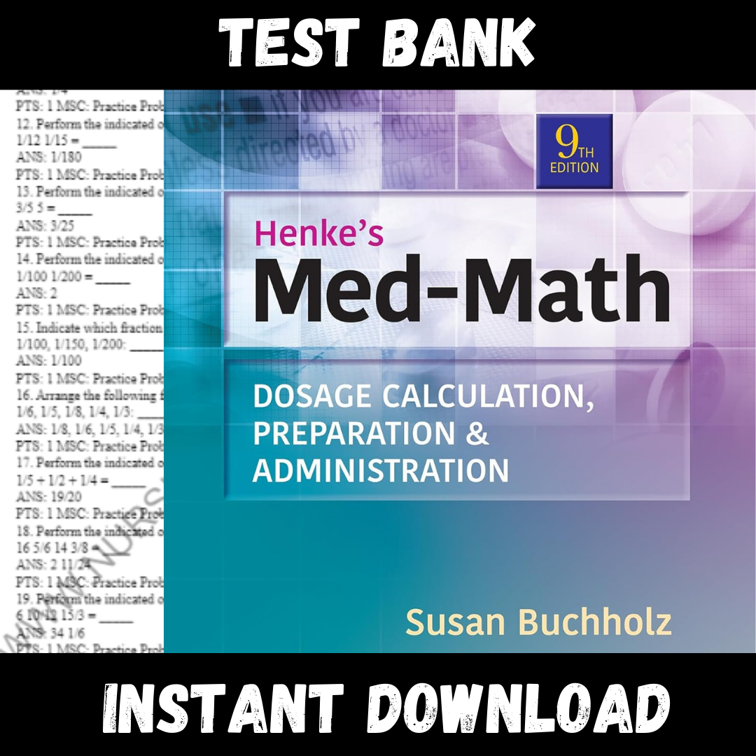 All Chapters Henke's Med-Math Dosage-Calculation, Preparatio | Inspire ...