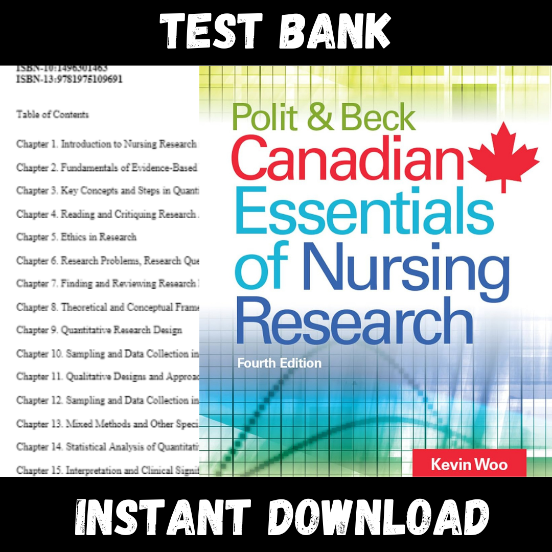 All Chapters Polit & Beck Canadian Essentials of Nursing Res | Inspire ...