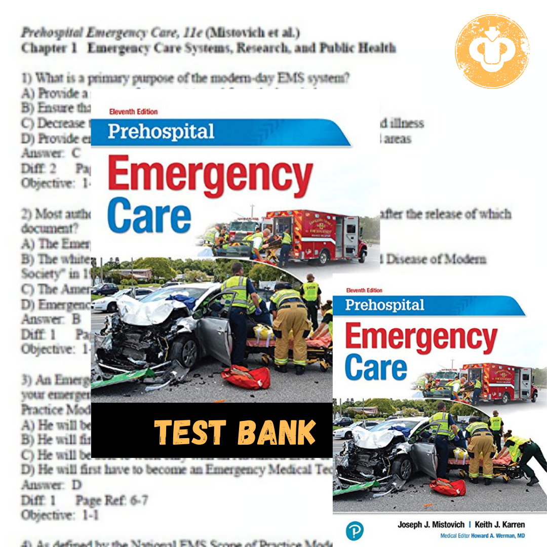 Latest 2024 Test bank Prehospital Emergency Care, 11e (Misto | Inspire ...