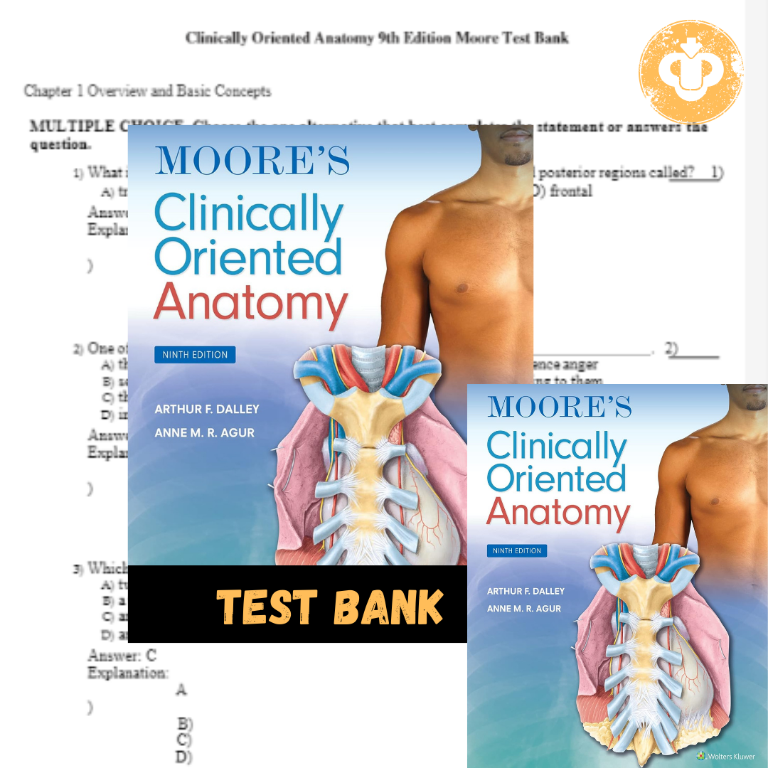 Latest 2024 Test bank Moore's Clinically Oriented Anatomy 9t - Inspire ...