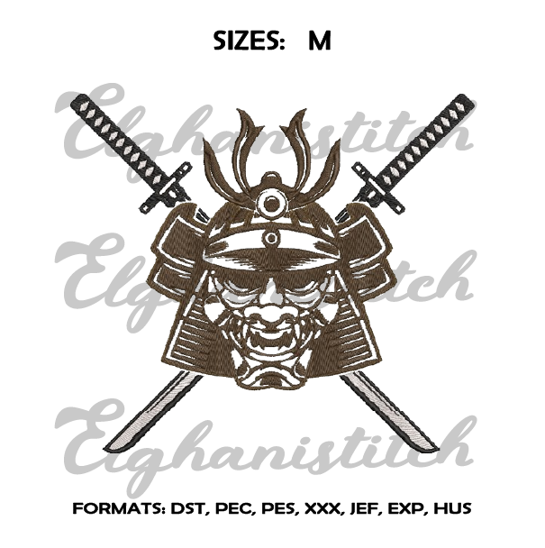 Samurai Embroidery Design, Machine embroidery file. Japanese | Inspire ...