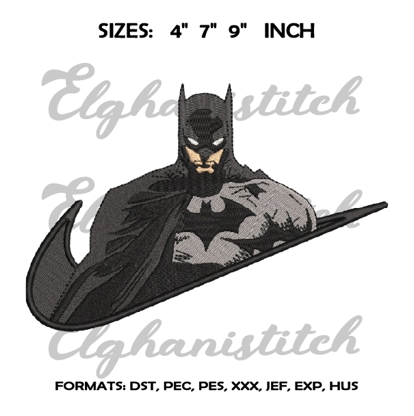 nikeBatman Embroidery Design File/ Batman Anime Embroidery D | Inspire ...