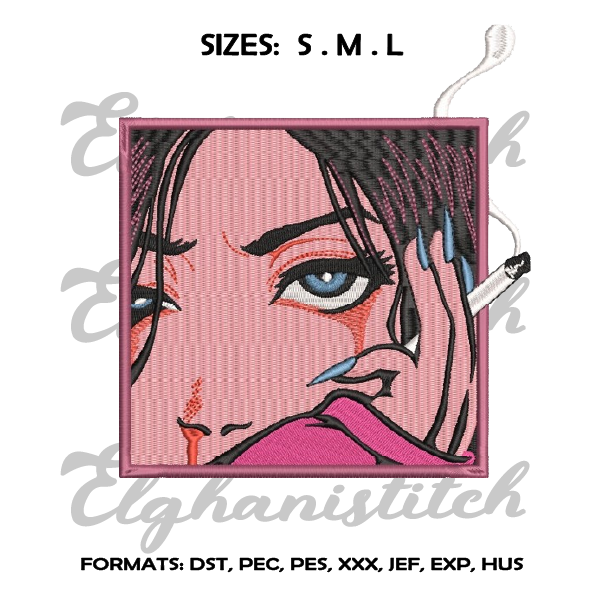 Art girl Embroidery Design / Anime Embroidery Design/ Embroi - Inspire ...