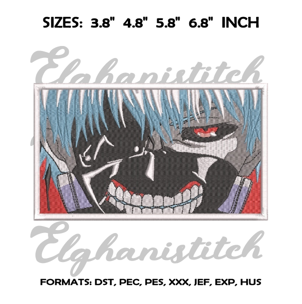 kaneki eyes Embroidery design file / embroidery design. Mach | Inspire ...