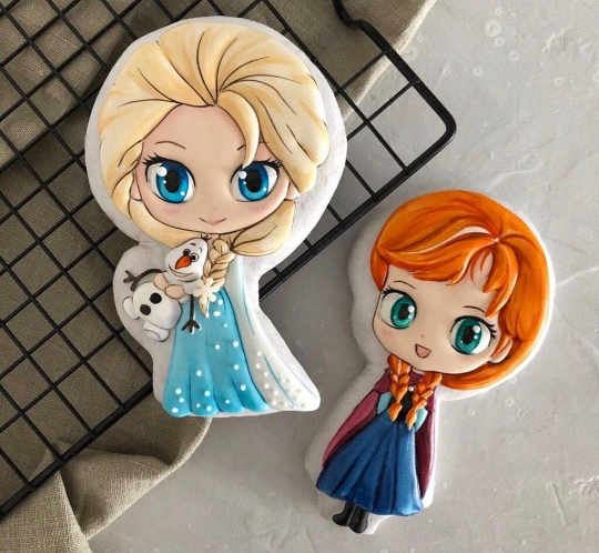 Elsa Anna cookie cutters Frozen sugar cookies SET for cake t | Inspire ...