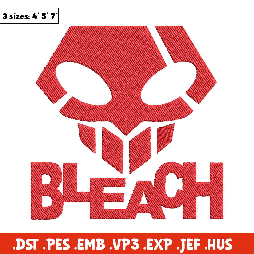 Bleach logo Embroidery Design, Bleach Embroidery, Embroidery | Inspire ...
