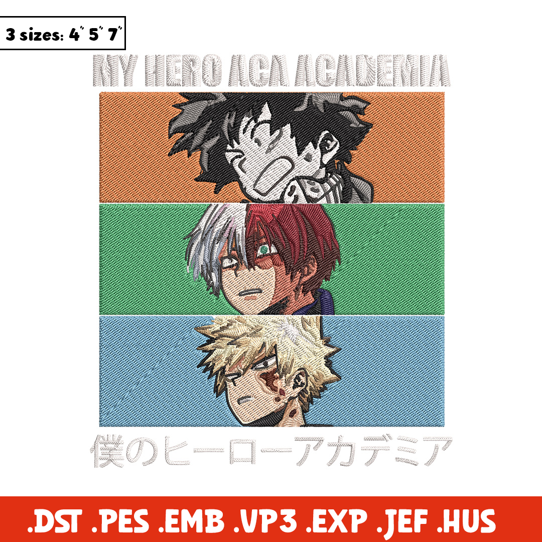 Deku friends Embroidery Design, Mha Embroidery, Embroidery F - Inspire ...