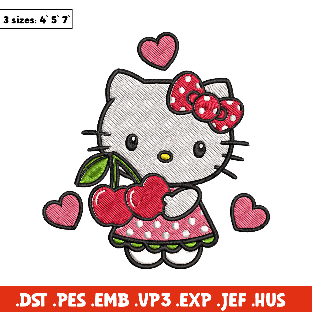 Hello kitty Embroidery Design, Haello kitty cartoon Embroide | Inspire ...
