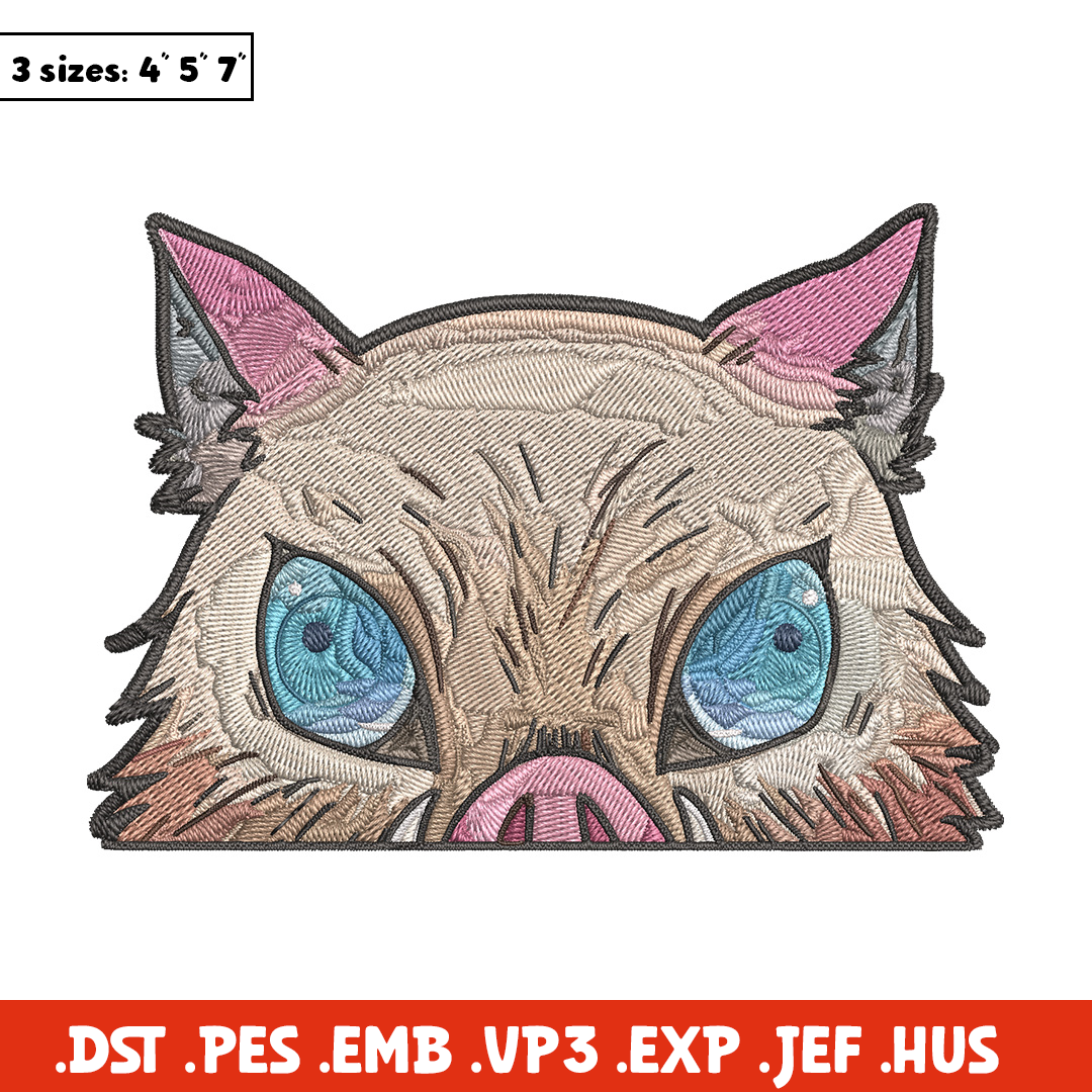 Inosuke Peeker Embroidery Design, Demon slayer Embroidery, E - Inspire ...