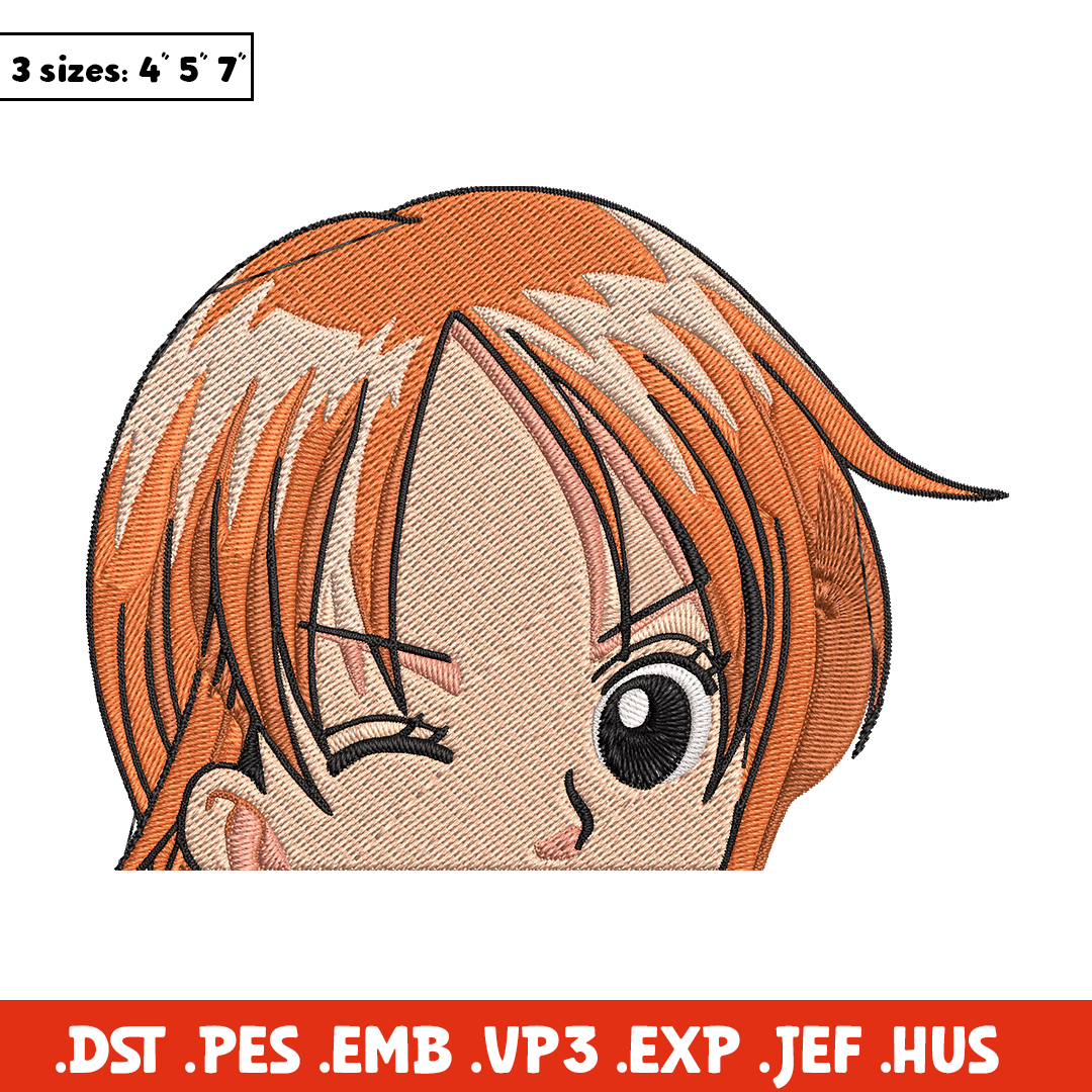 Nami Peeker Embroidery Design, One piece Embroidery, Embroid - Inspire ...