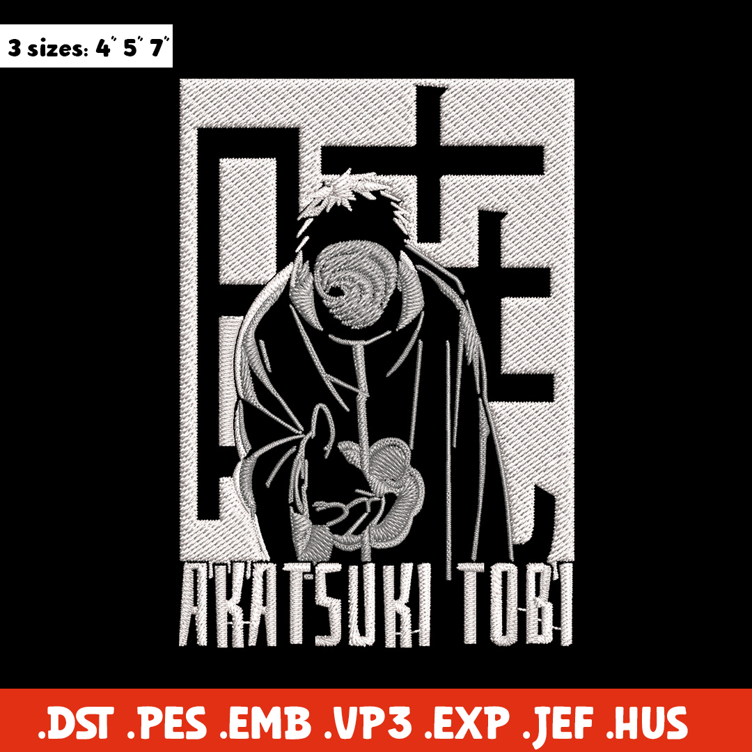 Obito Poster Embroidery Design, Naruto Embroidery, Embroider - Inspire ...