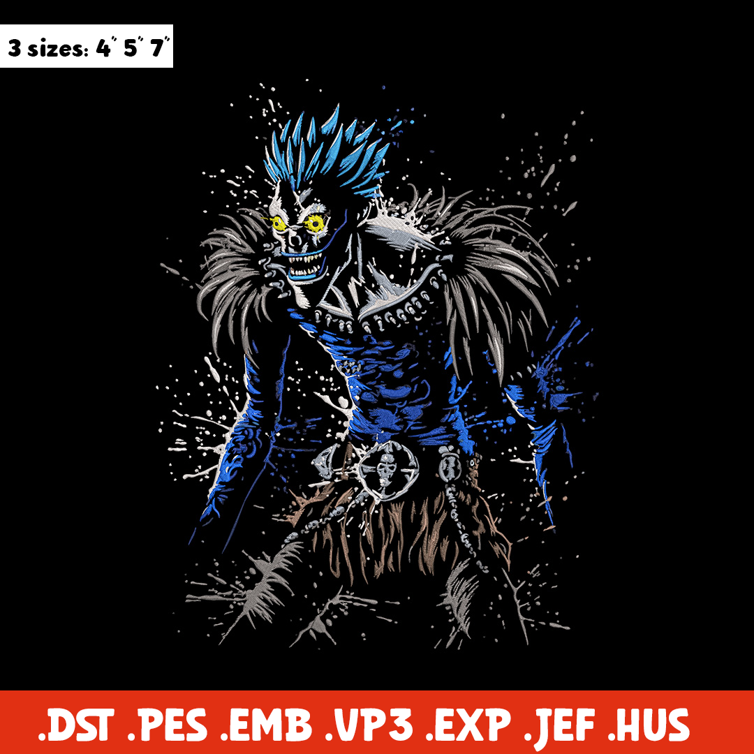 Ryuk Embroidery Design, Death note Embroidery, Embroidery Fi - Inspire ...